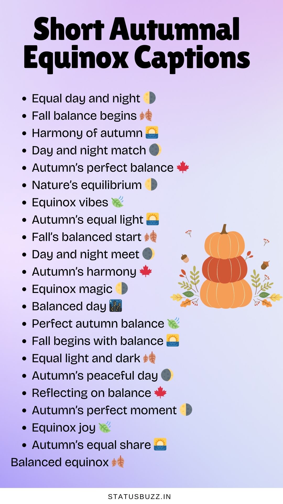 60+ Autumnal Equinox Captions & Quotes - Biz Minds