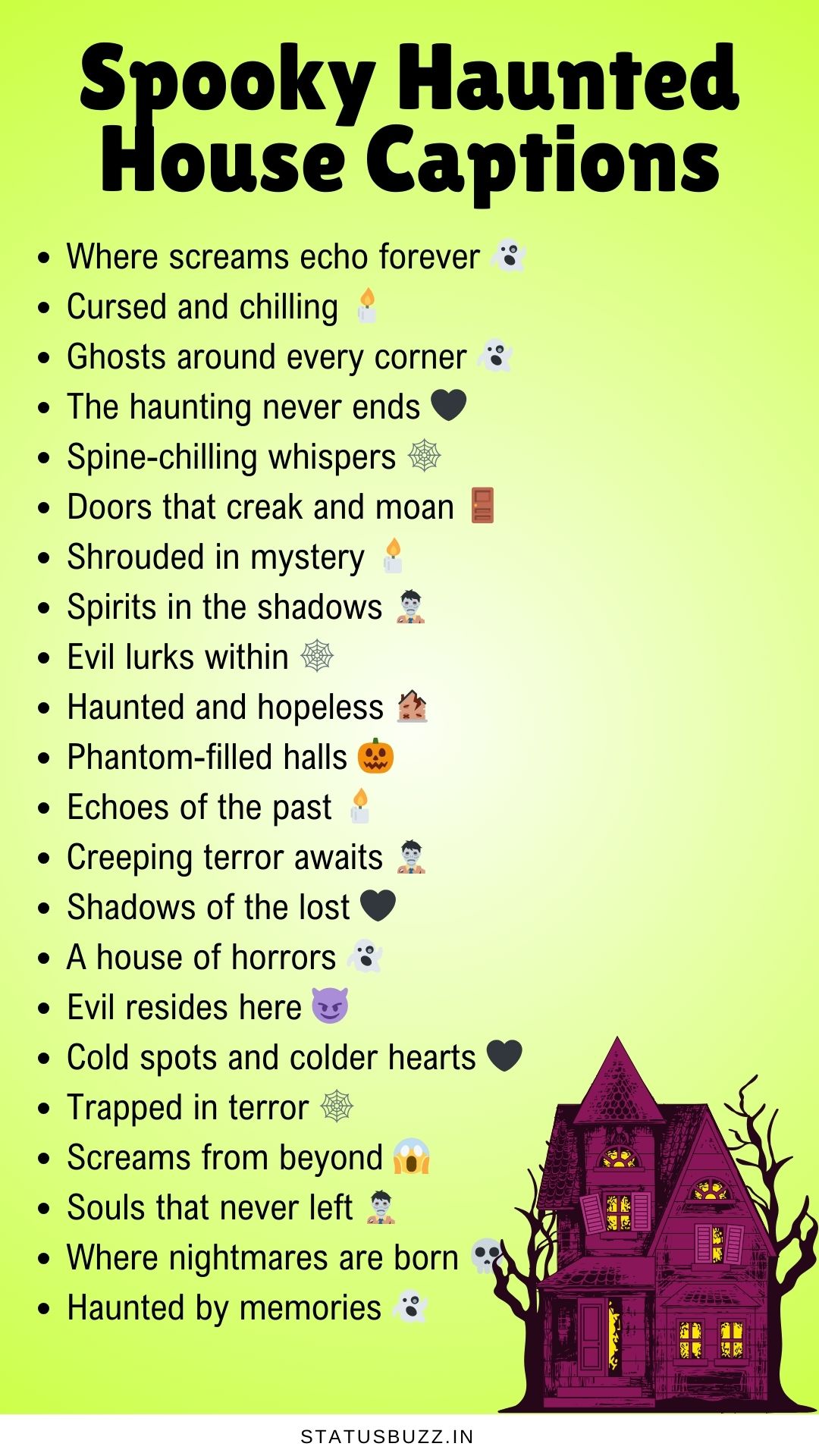 90+ Haunted House Captions & Quotes - Biz Minds