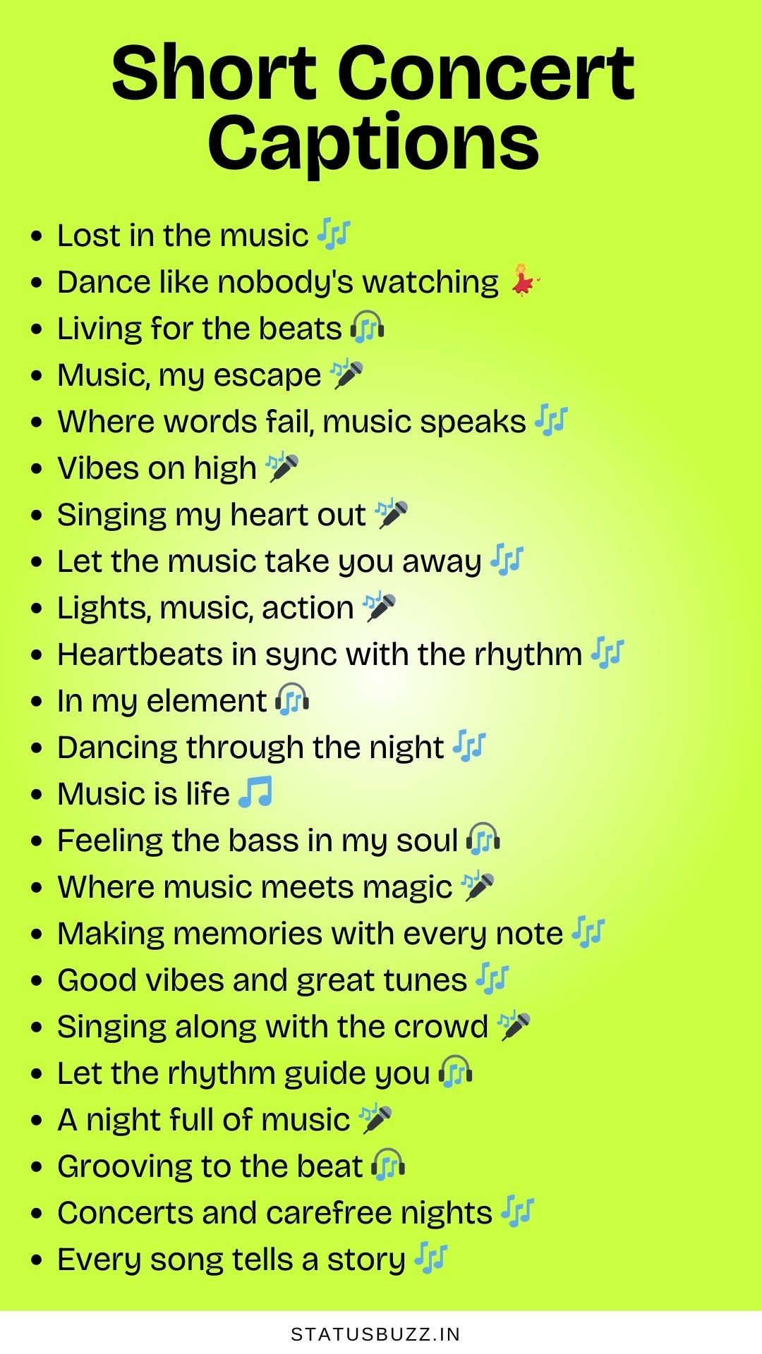 120+ Concert Captions & Quotes For Instagram - Biz Minds