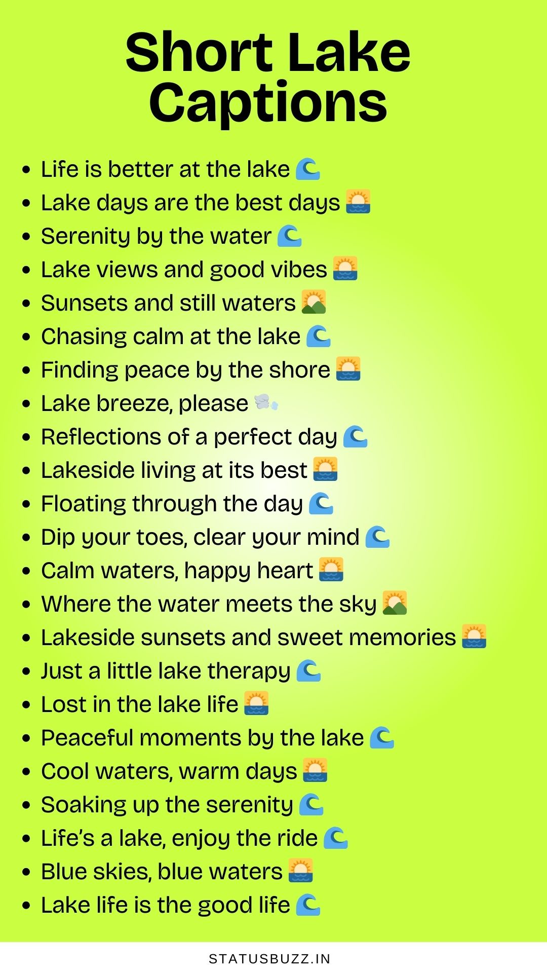 100+ Lake Captions, Quotes & Puns For Instargam - Biz Minds