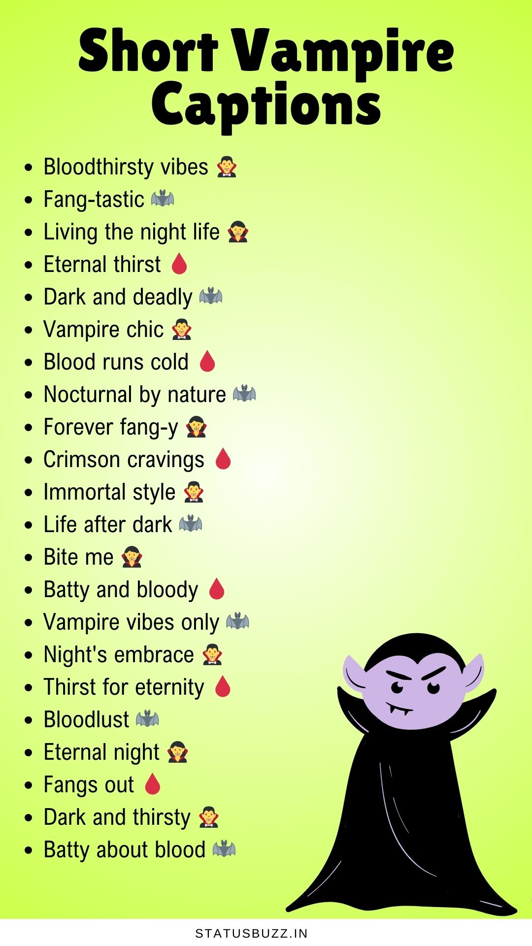 100+ Fang-tastic Vampire Captions and Quotes - Biz Minds