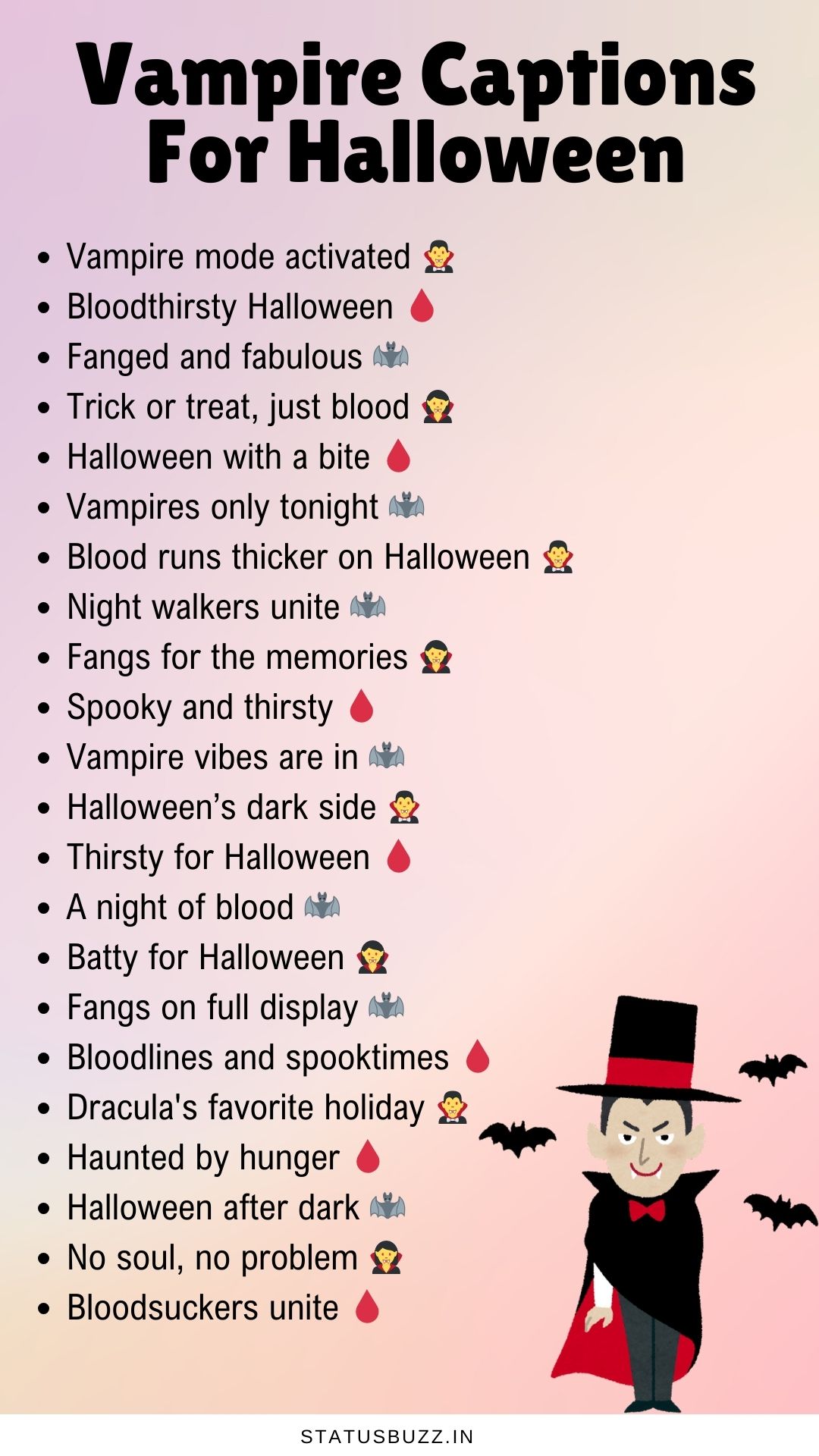 100+ Fang-tastic Vampire Captions and Quotes - Biz Minds